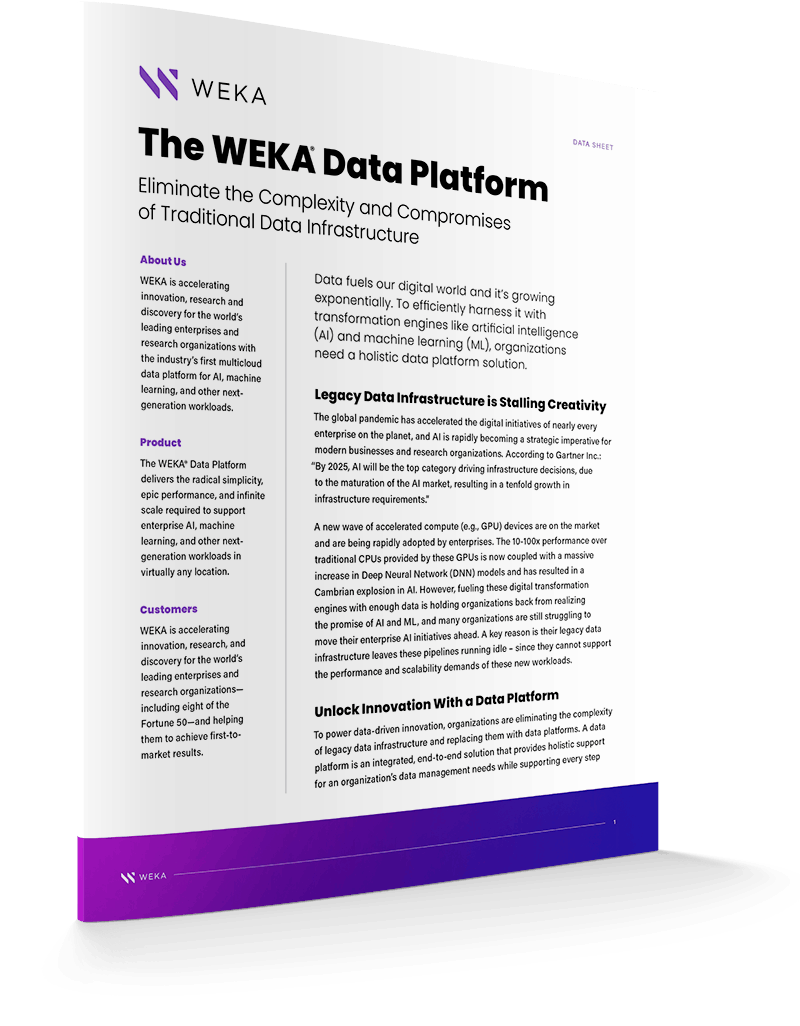 The WEKA Data Platform | WEKA The WEKA Data Platform | WEKA