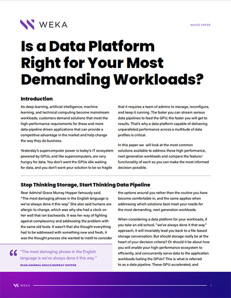 Data Storage or Data Platform? | WEKA