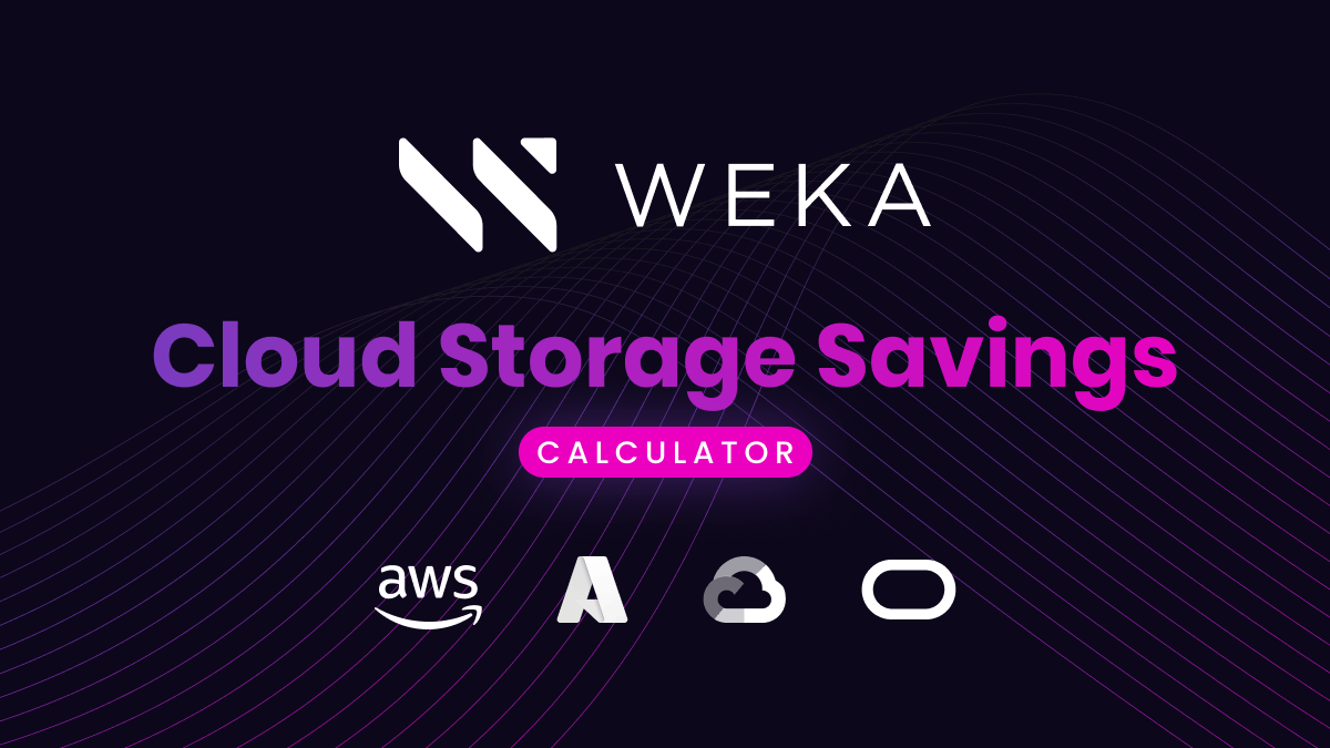 Calculator of cloud savings - WEKA